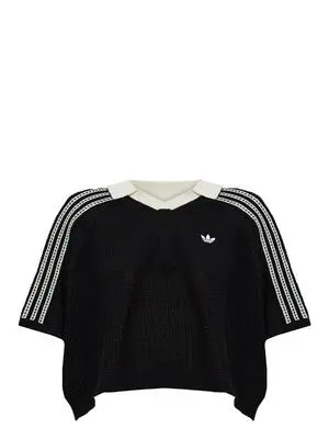 ADIDAS ORIGINALS Oversized Knit Top - Black