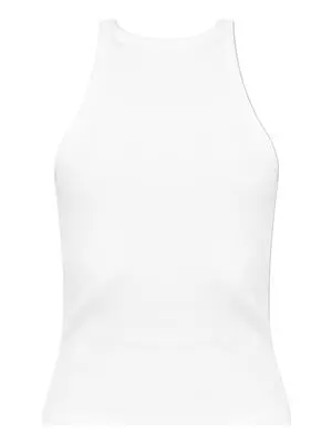 GESTUZ Ribbed Top - White