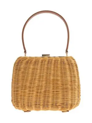 SELF-PORTRAIT Braided Top Handle Bag - Brown