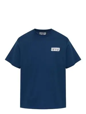 Versace T-shirt With Logo - Navy Blue