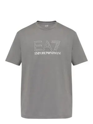 EA7 T-shirt With Printed Logo - Grey