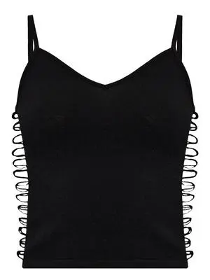 Dsquared2 Top With Decorative Side Cutouts - Black