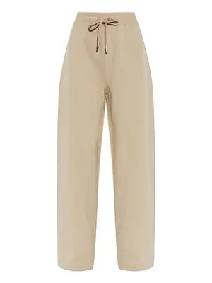 AMI Paris Wide-leg Cotton Sweatpants - Brown