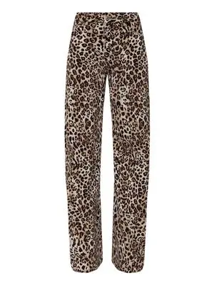 Dsquared2 Animal Print Wide Leg Trousers - Brown