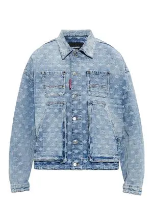 Dsquared2 Monogram Denim Trucker Jacket - Blue