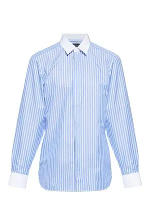 TOM FORD Shirt With A Striped Pattern - Blue