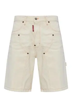 Dsquared2 Cargo Denim Shorts - Cream