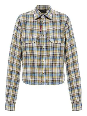 Dsquared2 Dsquared2 Linen Checkered Shirt Multicolour
