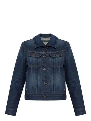 TOM FORD Denim Trucker Jacket - Navy Blue
