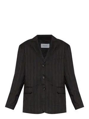FERRAGAMO Pinstripe Patterned Blazer - Brown