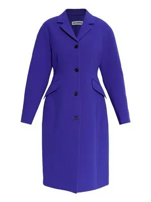 JIL SANDER Open-lapel Coat - Navy Blue