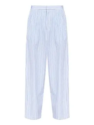 Rag & Bone Striped Cotton Trousers - Blue