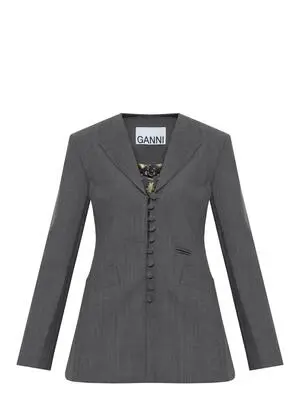 GANNI Single-Vent Blazer