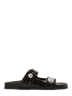 JIMMY CHOO Fayence Slides - Brown