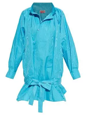 Kenzo Loose-fit Belted Dress - Blue
