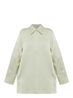 JIL SANDER Loose-fit Satin Shirt - Green