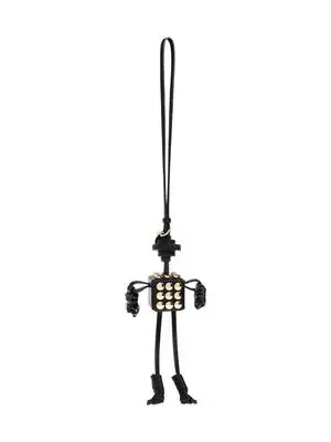 TOD’S Leather Robot Bag Charm - Black