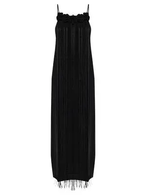 JIL SANDER Dress With Fringes - Black