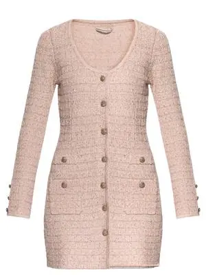 Alessandra Rich Dress With Shimmering Appliqués - Pink