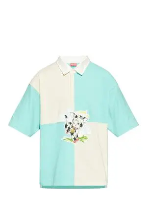 Kenzo Polo With A Colorful Patch - Blue