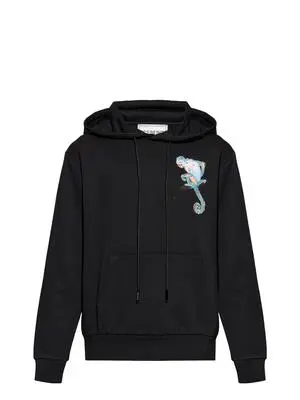 Iceberg Hoodie With Embroidered Graphic - Black