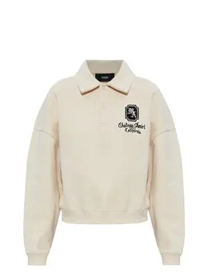 Amiri Logo Polo Sweatshirt - Cream