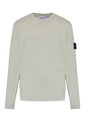 Stone Island Crew Neck Cotton Sweater - Grey