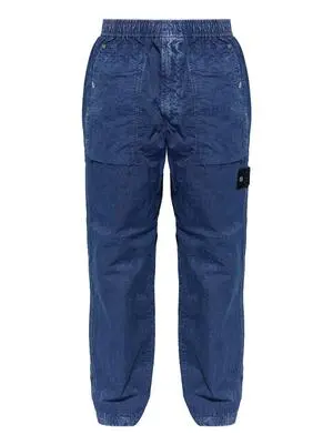 Stone Island Loose Fit Trousers - Navy Blue