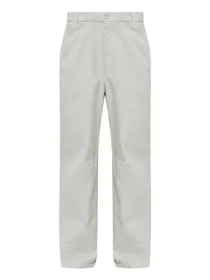 American Vintage Cotton Straight Trousers - Grey