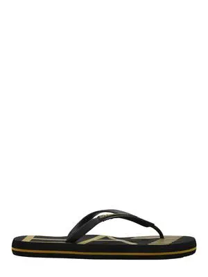 EA7 Rubber Flip-flops With Logo - Black