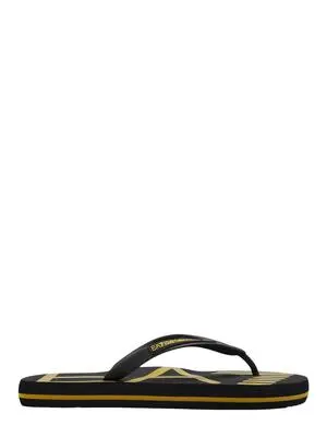 EA7 Rubber Flip-flops With Logo - Black