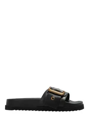 ALLSAINTS Ellie Leather Slides Black