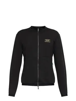 EA7 Zip-up Sweatshirt With Logo - Black