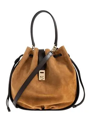 FERRAGAMO Hug Bucket Handbag - Beige
