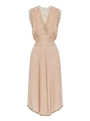 MAISON MARGIELA Lace-trimmed Dress - Pink