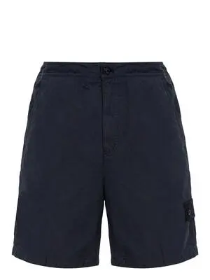 Stone Island Shorts With Logo Patch - Navy Blue