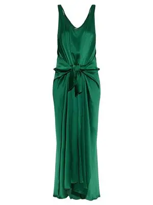 JW Anderson Maxi Dress With Waist Tie - Green