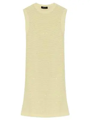 Fabiana Filippi Knit Sequin Mini Dress - Yellow