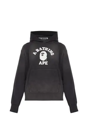 A BATHING APE Hooded Sweatshirt With Logo - Grey