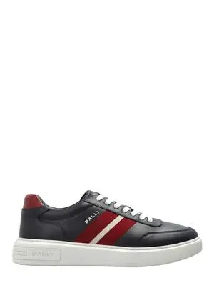 Bally Lift Leather Low-Top Sneakers Navy Blue