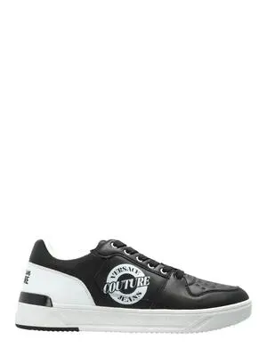 Versace Logo Low-top Sneakers - Black