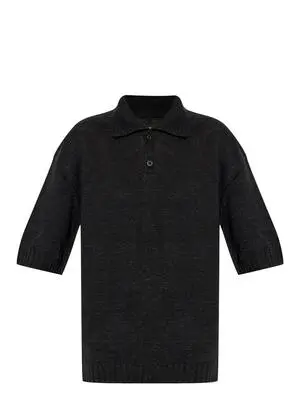 MAISON MARGIELA Linen Polo - Black