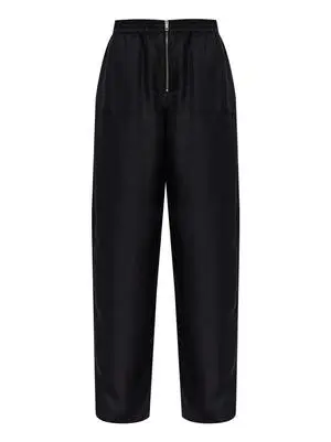 Alexander Wang Silk Wide-leg Trousers - Black