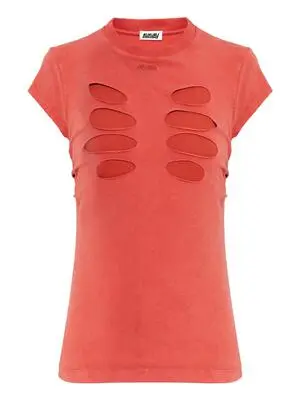 AVAVAV T-shirt With Cut-outs - Red