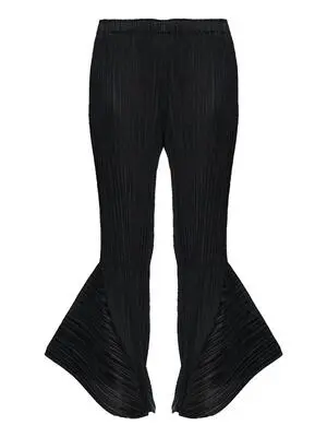 Issey Miyake Pleated Wide-leg Trousers - Black