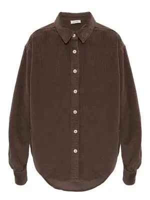 American Vintage Oversized Corduroy Shirt - Brown