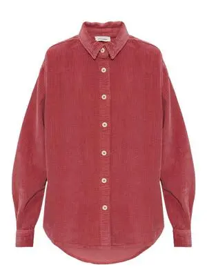 American Vintage Oversized Corduroy Button-down Shirt - Pink
