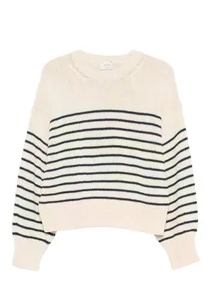 ALYSI Striped-Detail Sweater Neutrals