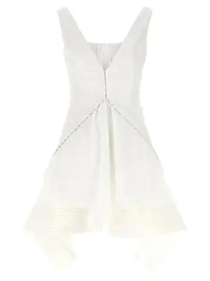 Alexander McQueen Gathered Mini Dress - White
