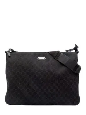 Gucci Gg Denim Crossbody Bag - Brown